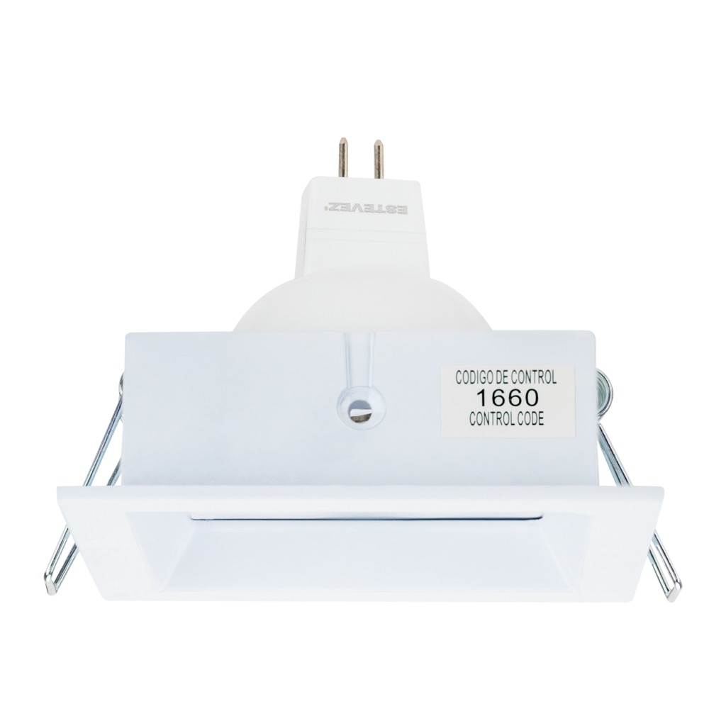 LOW LUMINARIO EMPOTRADO GU5.3 MR16 50W BLANCO ESTEVEZ | Outlet Estévez